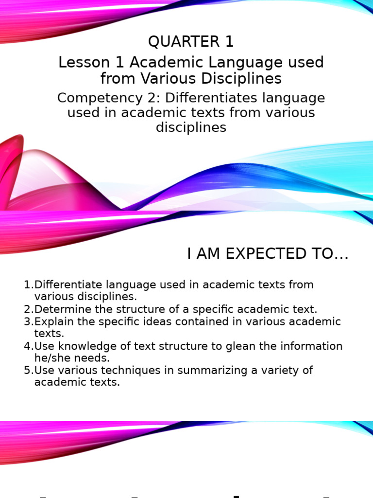 Lesson 1 Reading Academic Texts | PDF | Thesis | Human Communication