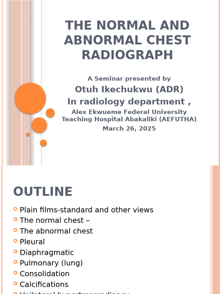 Normal vs Abnormal Chest X-Ray Analysis | PDF | Lung | Thorax