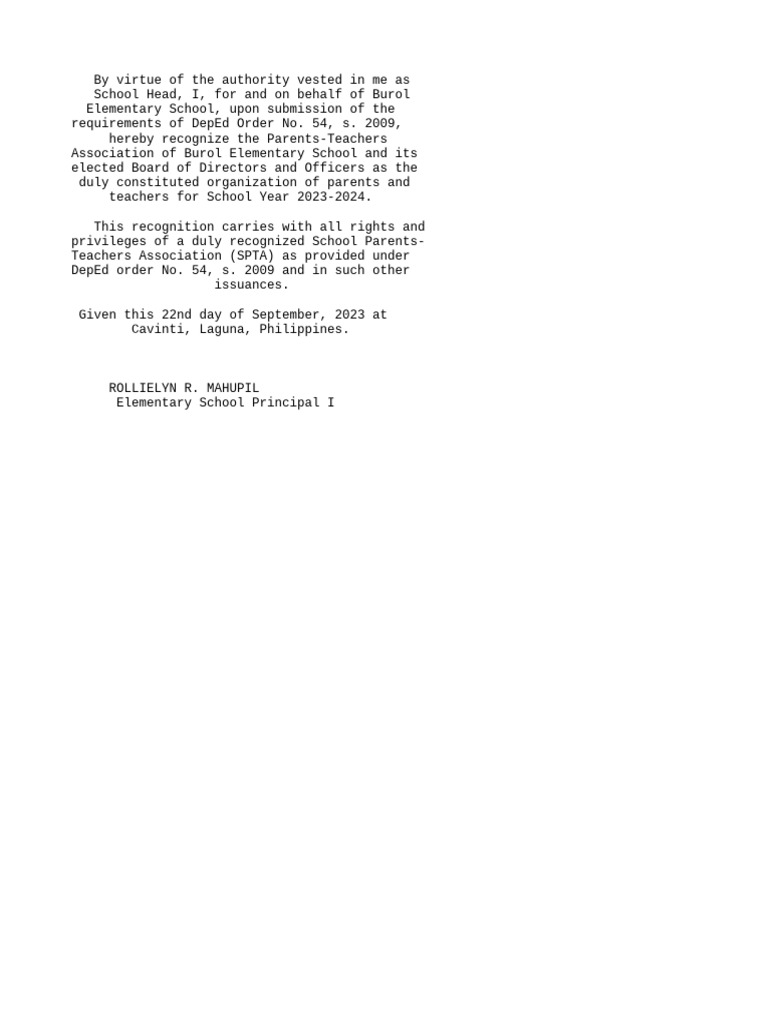 SPTA Certificate | PDF