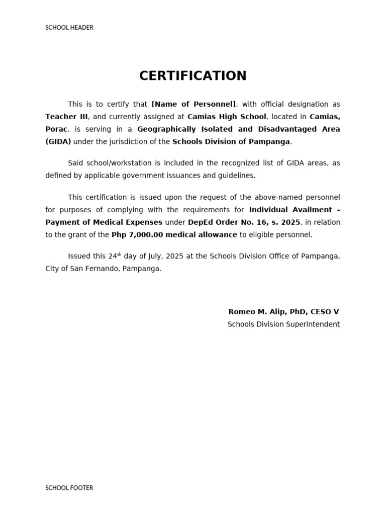 Certification Gida | PDF