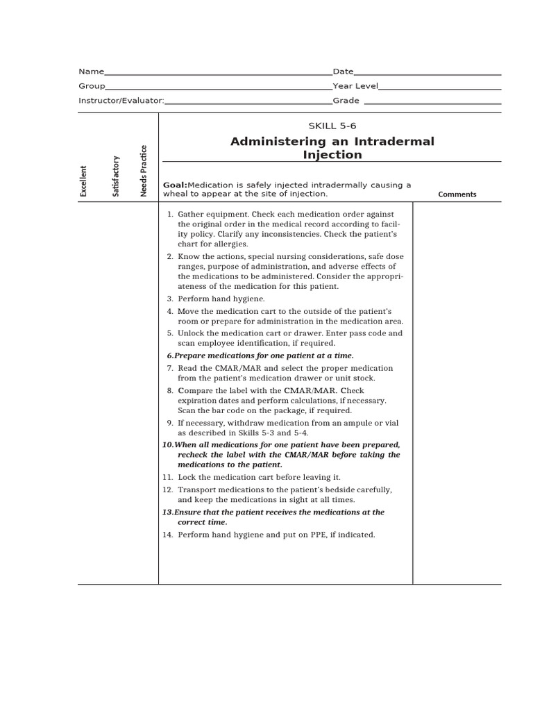 Intradermal and Intramuscular Injection | PDF | Injection (Medicine ...