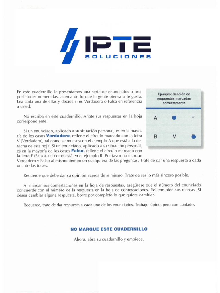 Cuadernillo de Aplicación. | PDF