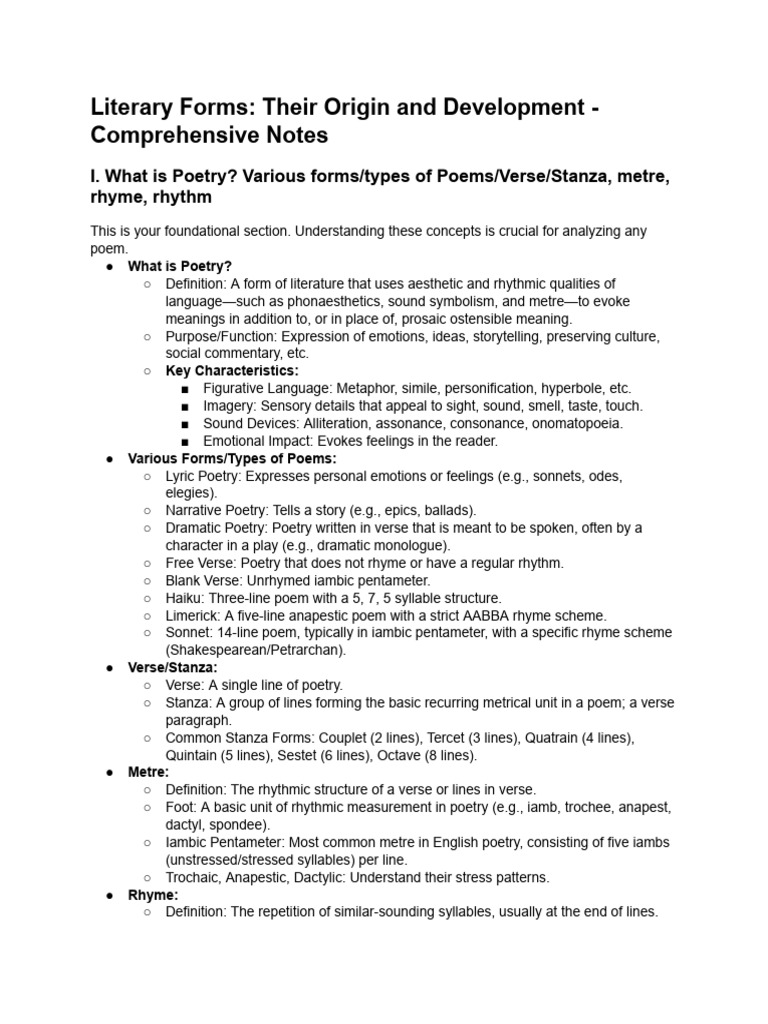 Understanding Poetry: Forms and Analysis | PDF | Poetry | Metre (Poetry)