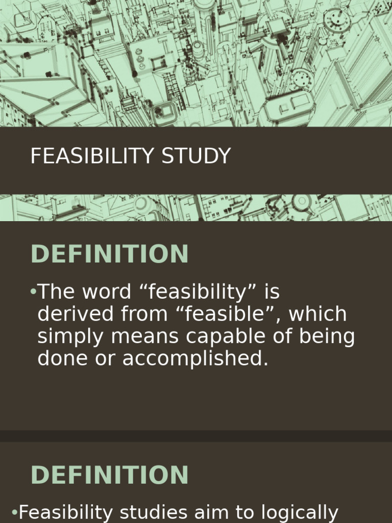 FEASIBILITY STUDY | PDF | Feasibility Study | Marketing