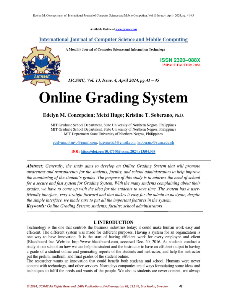 Online Grading System Design 2024 | PDF | World Wide Web | Internet & Web