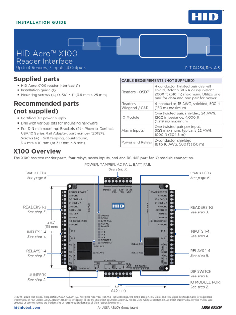 ADC AC X100 Installation Manual en | PDF | Relay | Switch