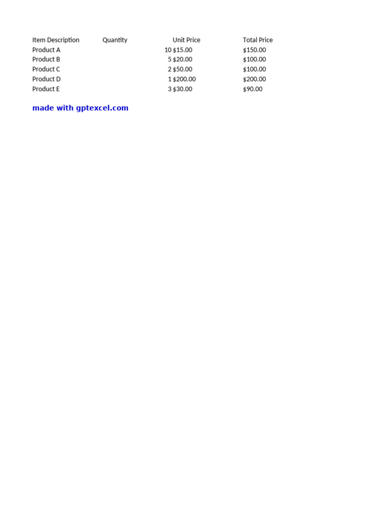 Price Quotation Template | PDF