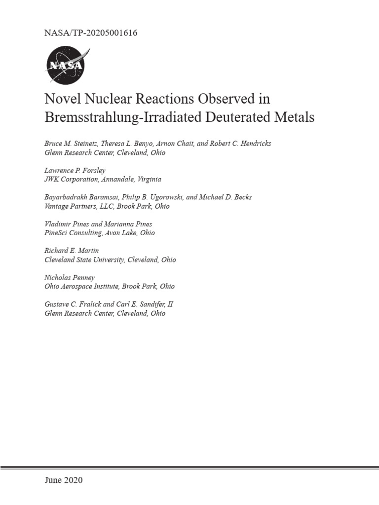 Novel Nuclear Reactions in Deuterated Metals | PDF | Nuclear Fusion ...