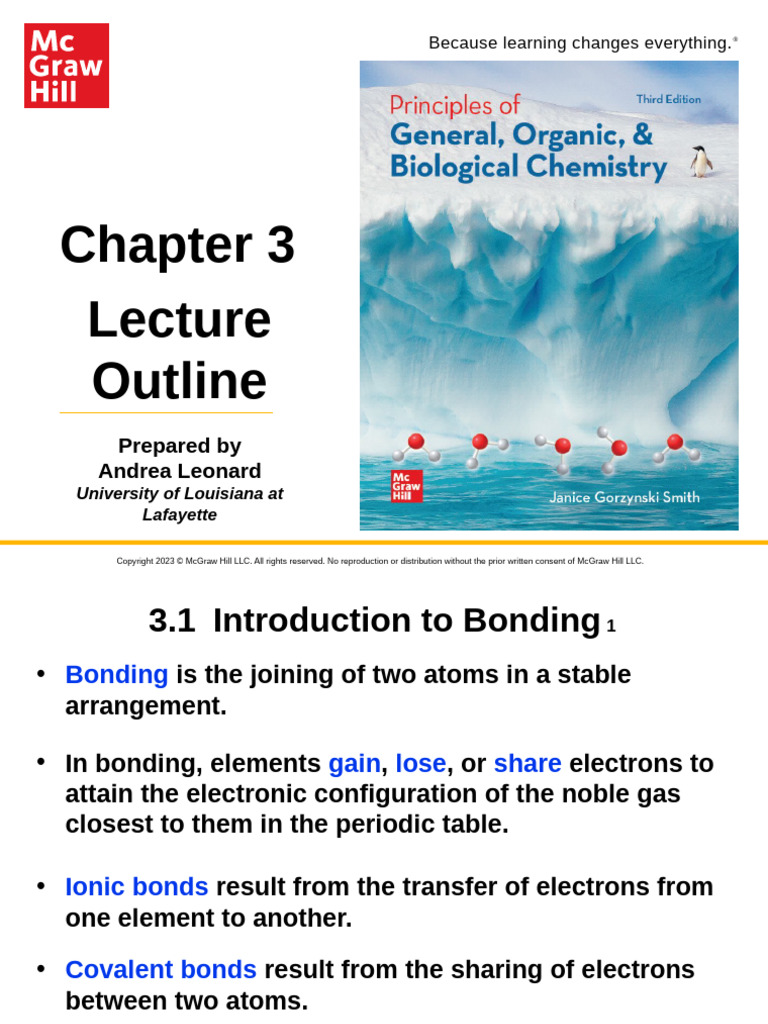 Smith 3e PPT Ch03 MEH ACCESS | PDF | Chemical Polarity | Ion