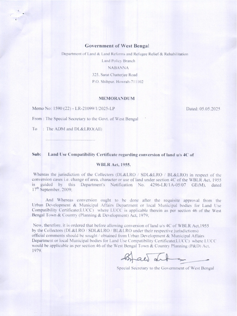 Land Use Compatibility Certificate Reg. Conversion of Land | PDF