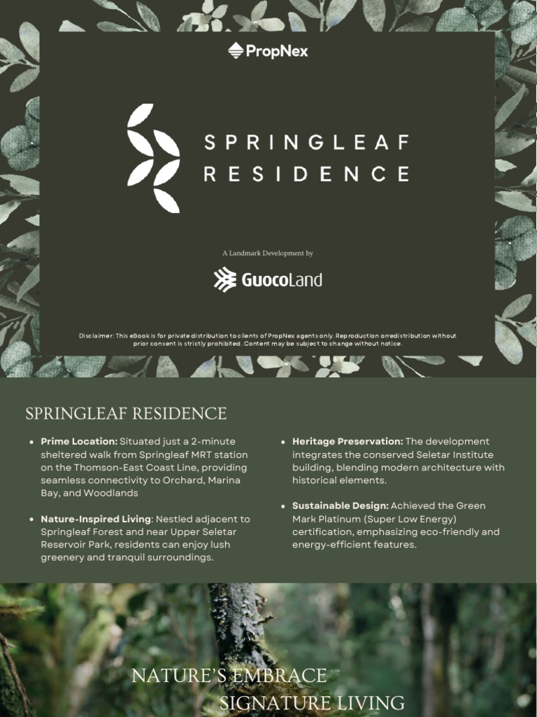 Springleaf Residence Brochure Overview | PDF