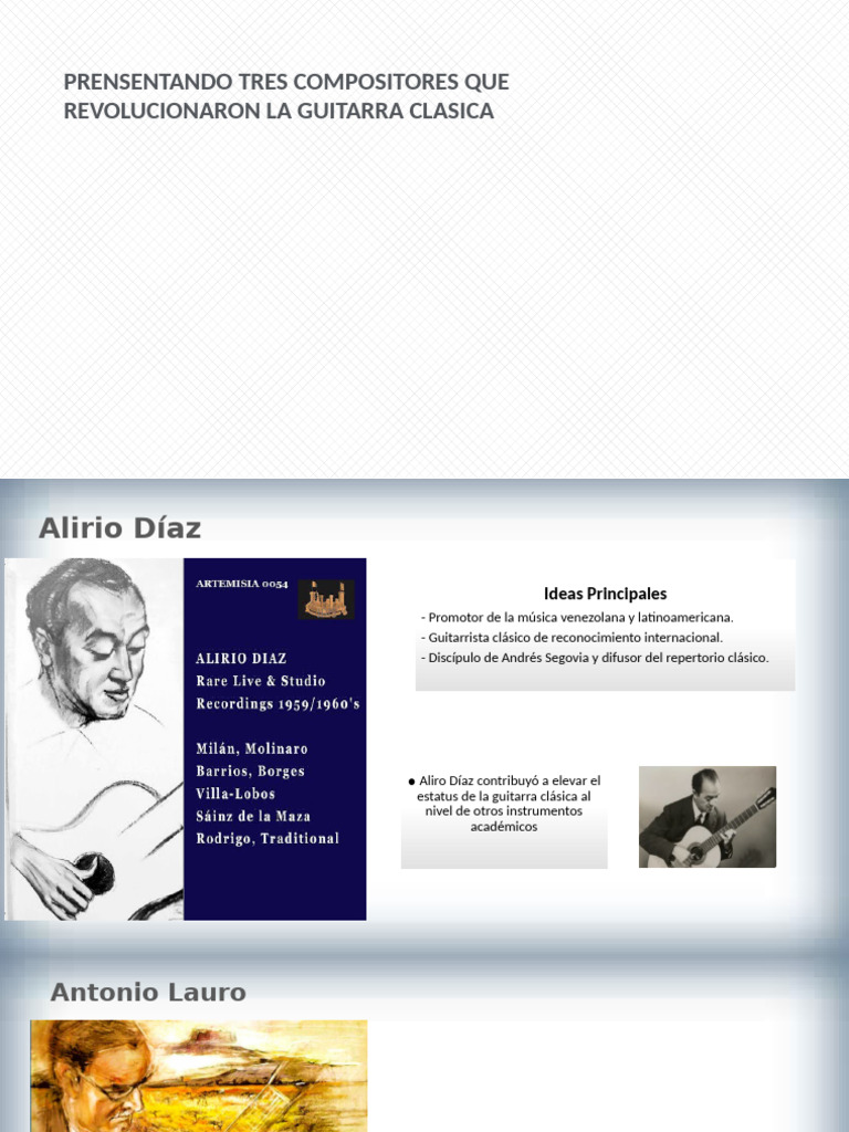 Compositores de La Historia de La Guitarra | PDF