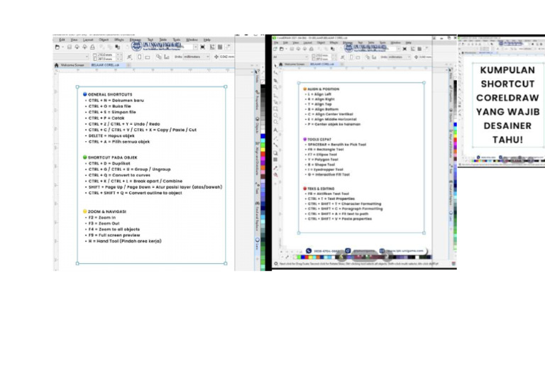 Shortcut Corel Draw | PDF
