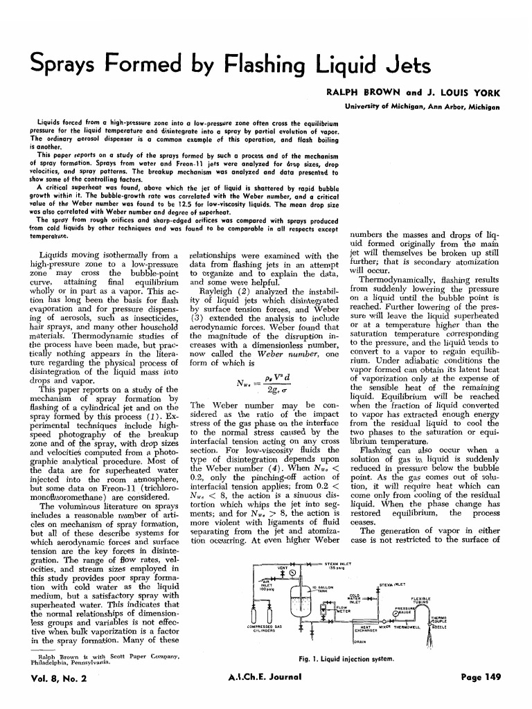 Sprays Formed by Flashing Liquid Jets | PDF | Liquids | Physical Phenomena