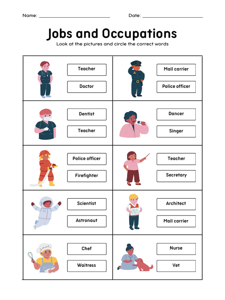 Jobs and Occupations Activities | PDF
