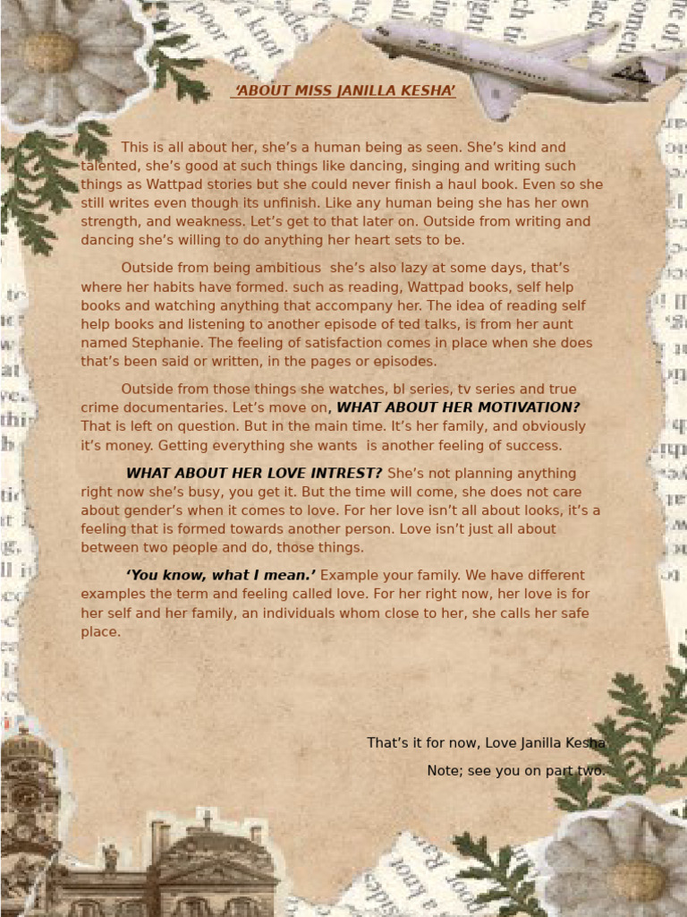 About Miss Janilla Kesha | PDF