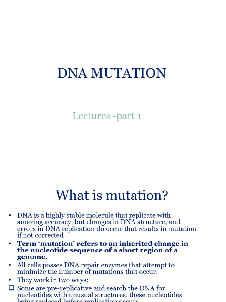 Understanding DNA Mutations and Effects | PDF | Mutation | Point Mutation