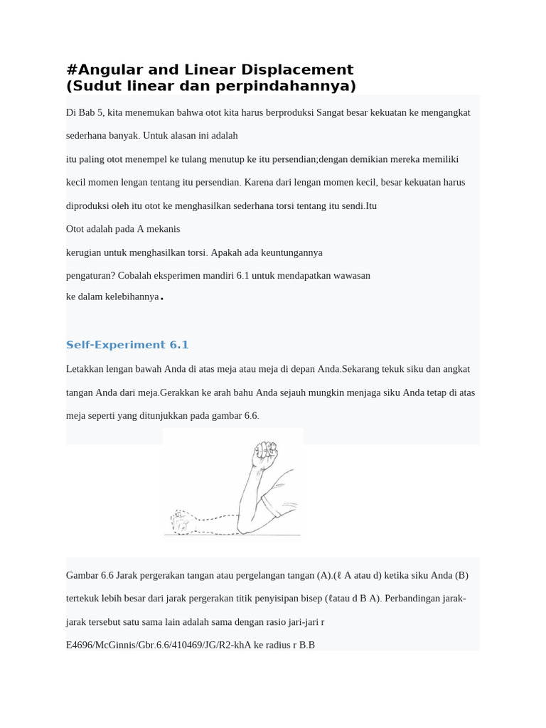 Angular and Linear Displacement | PDF