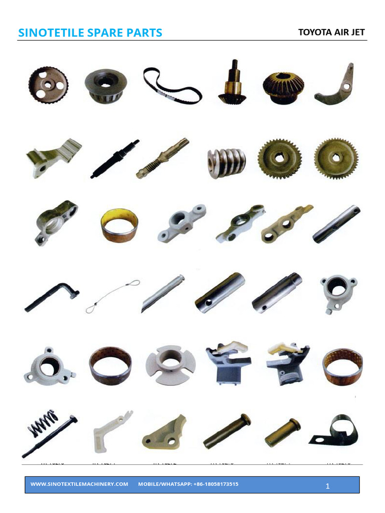 Toyota Air Jet Spare Parts List | PDF