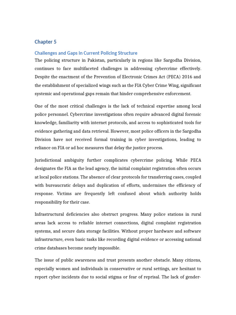 Chapter 5 Challenges and Gaps in Current Policing Structure Expanded ...