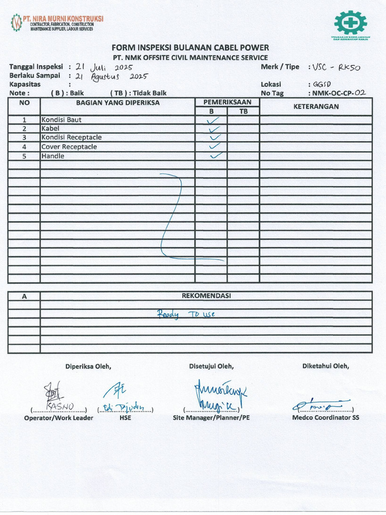 Cabel Power 21 Juli 2025 | PDF