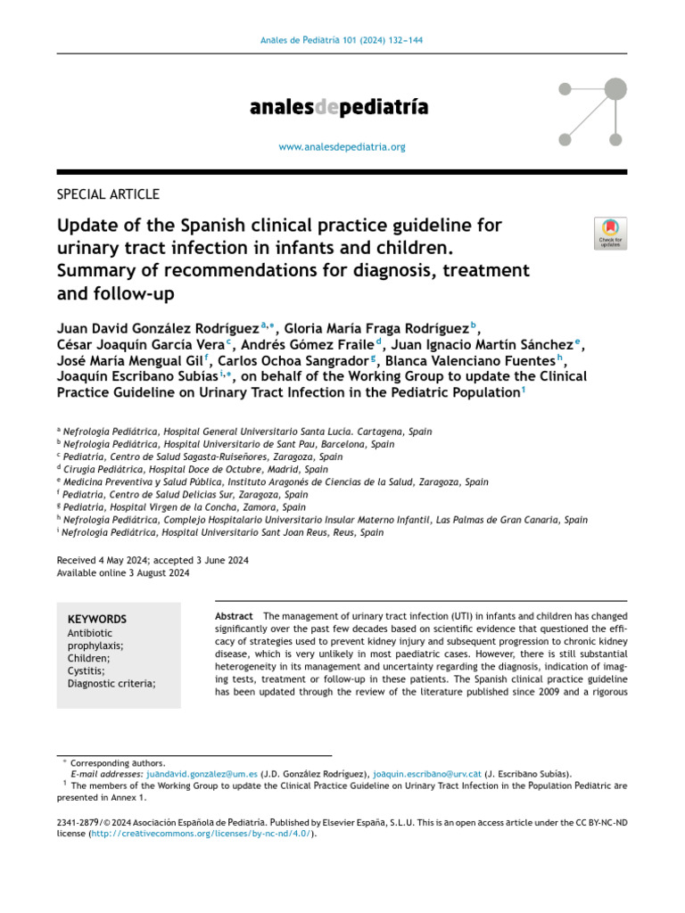 Updated Guidelines for Pediatric UTIs | PDF | Urinary Tract Infection ...