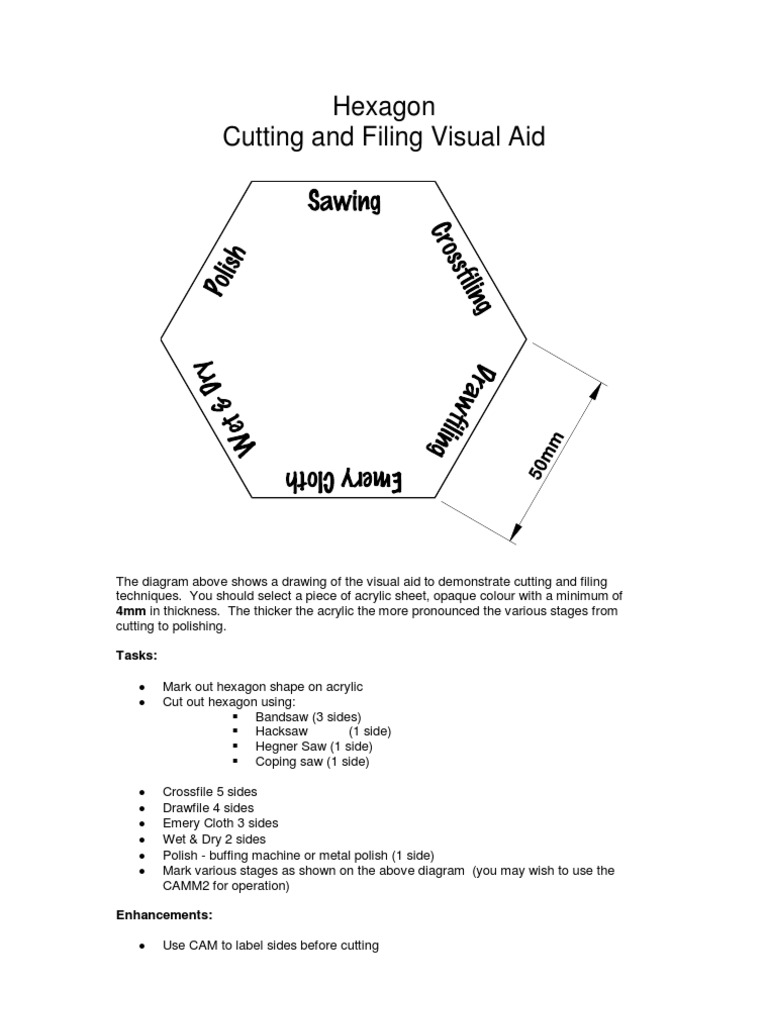 Hexagon Cutting and Filing Guide | PDF