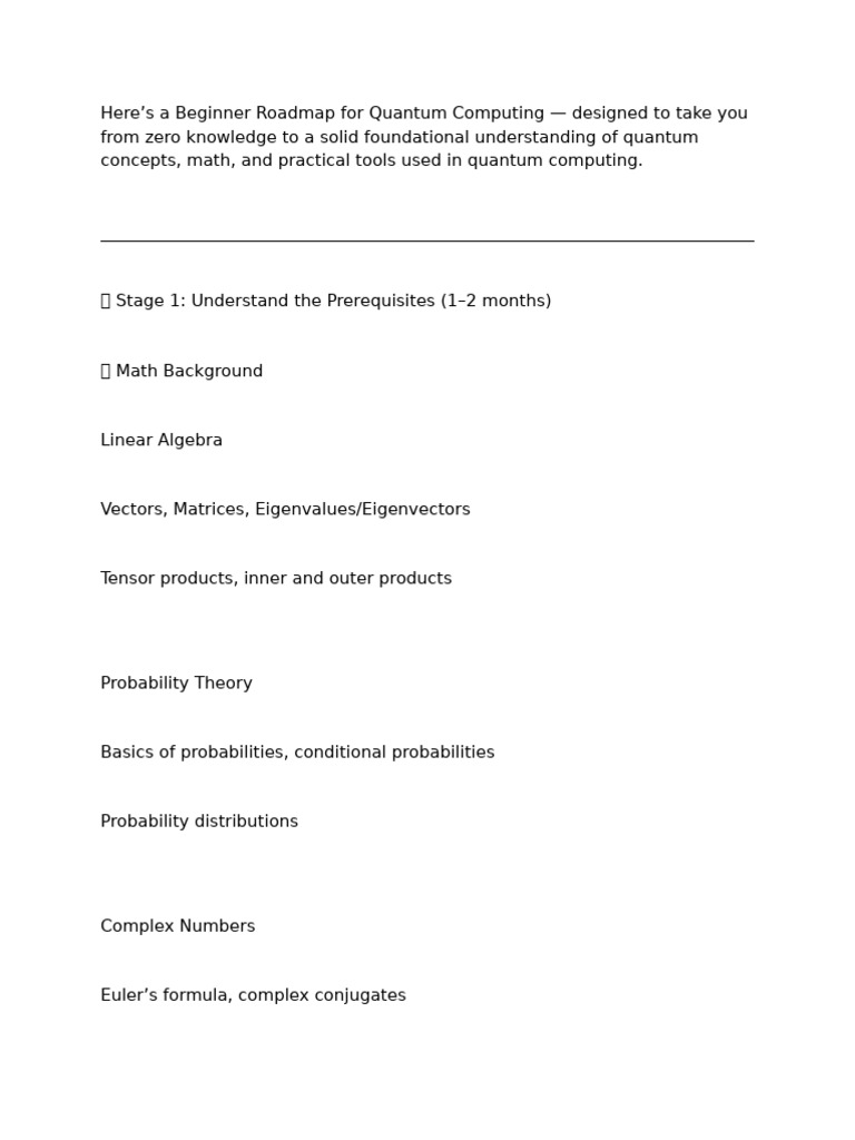 Quantum Computing Road Map | PDF | Quantum Computing | Computational ...