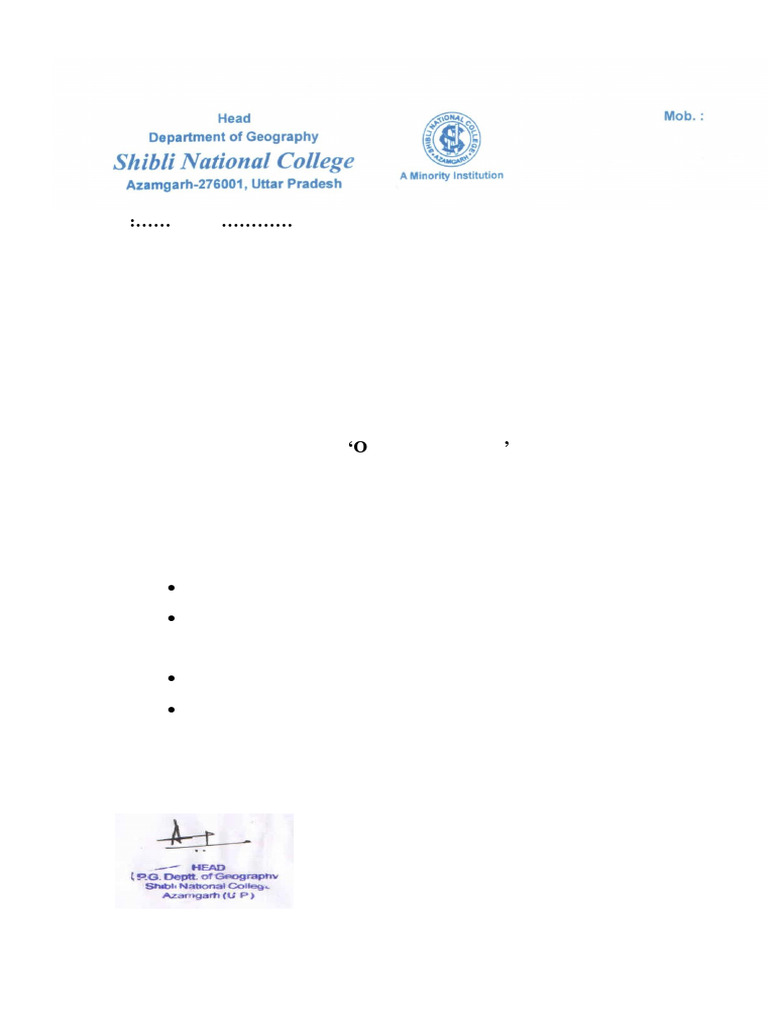 Orientation Notice Department of Geography | PDF