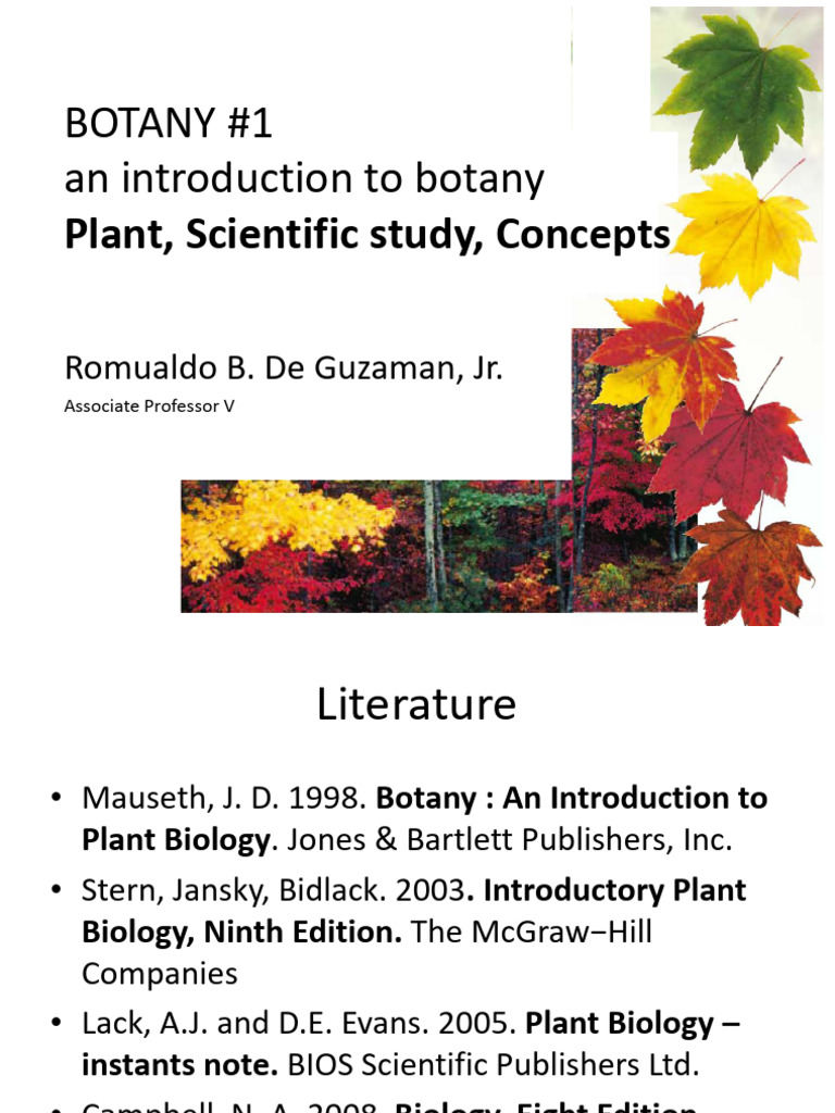 Chapter 1.1.concepts of Botany An I | PDF | Hypothesis | Plants