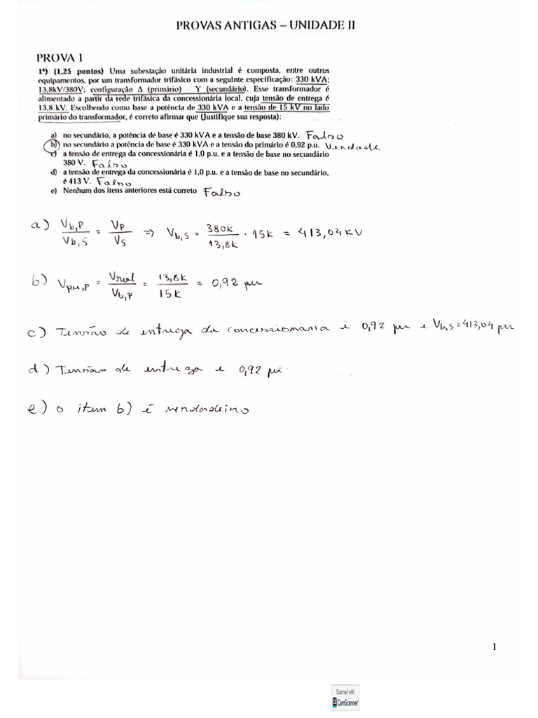 Provas Antigas - Unidade II | PDF