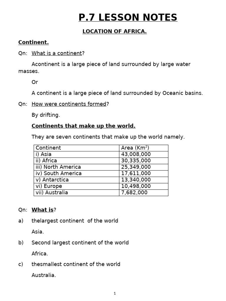p.7 SST Notes - For Merge | PDF | Volcano | Nile
