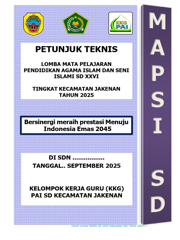 Juknis Lomba MAPSI SD 2025 Jakenan | PDF