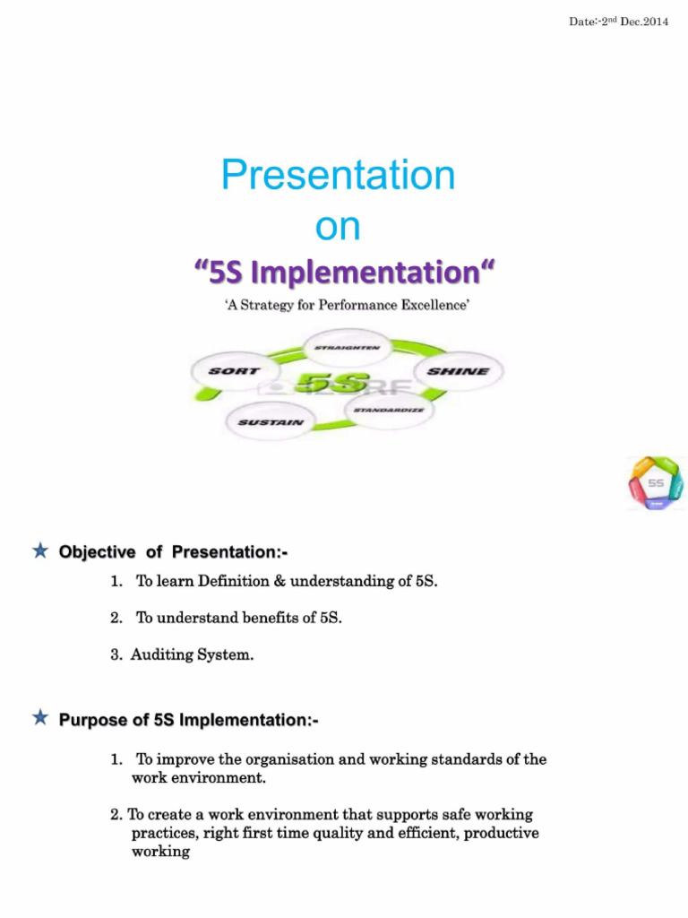 5S Implementation Presentation | PDF