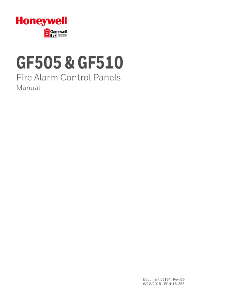 GF505 & GF510 Fire Alarm Manual | PDF | Equipment