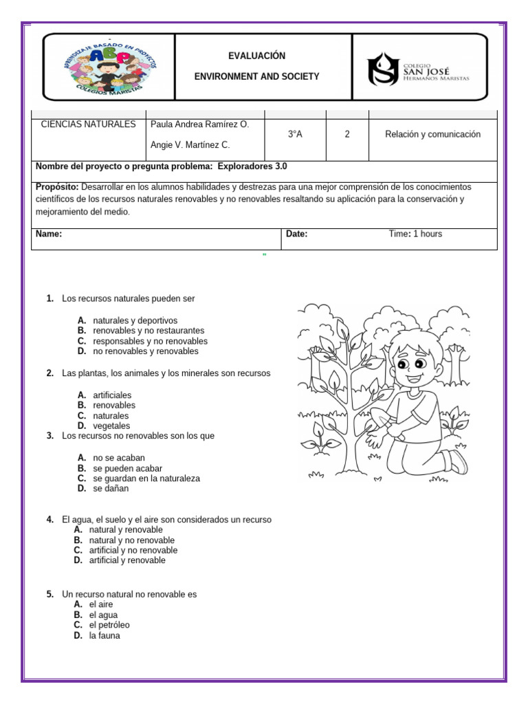 Evaluacion Recursos Naturales | PDF | Contaminación | Entorno natural