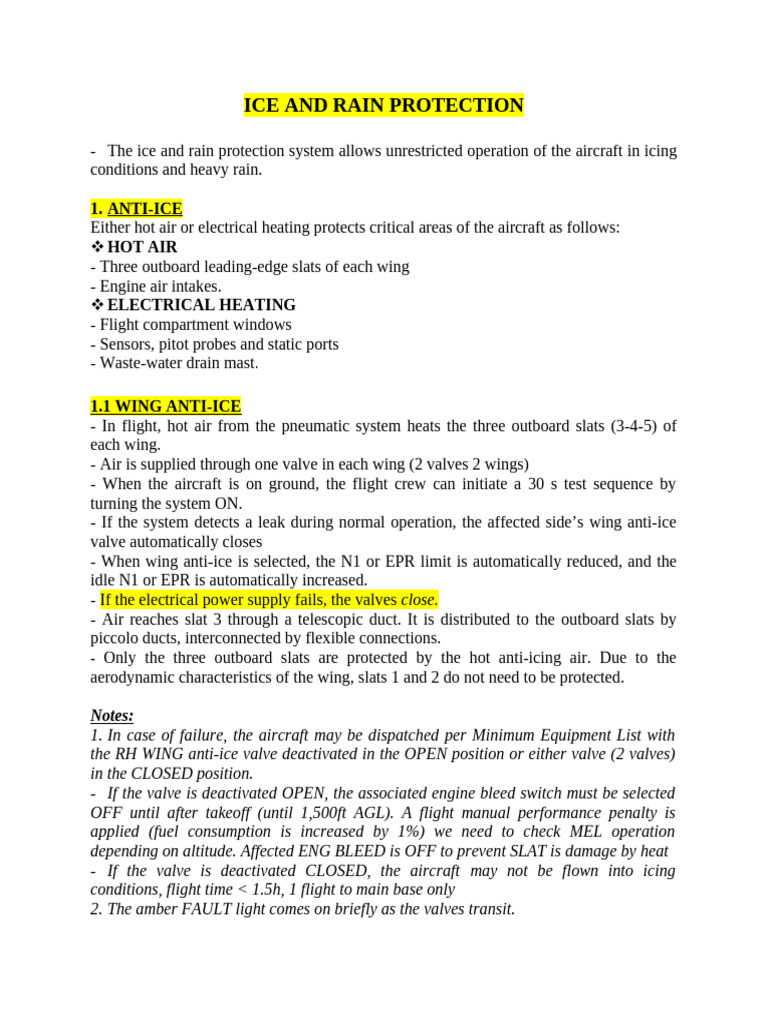ATA Chapter 30: Ice & Rain Protection | PDF | Aircraft | Aerospace