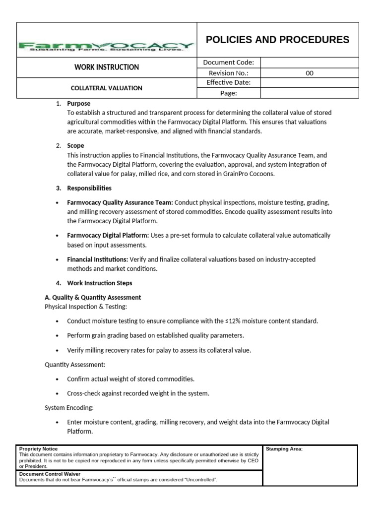 I. WI - Collateral Valuation | PDF | Valuation (Finance) | Audit