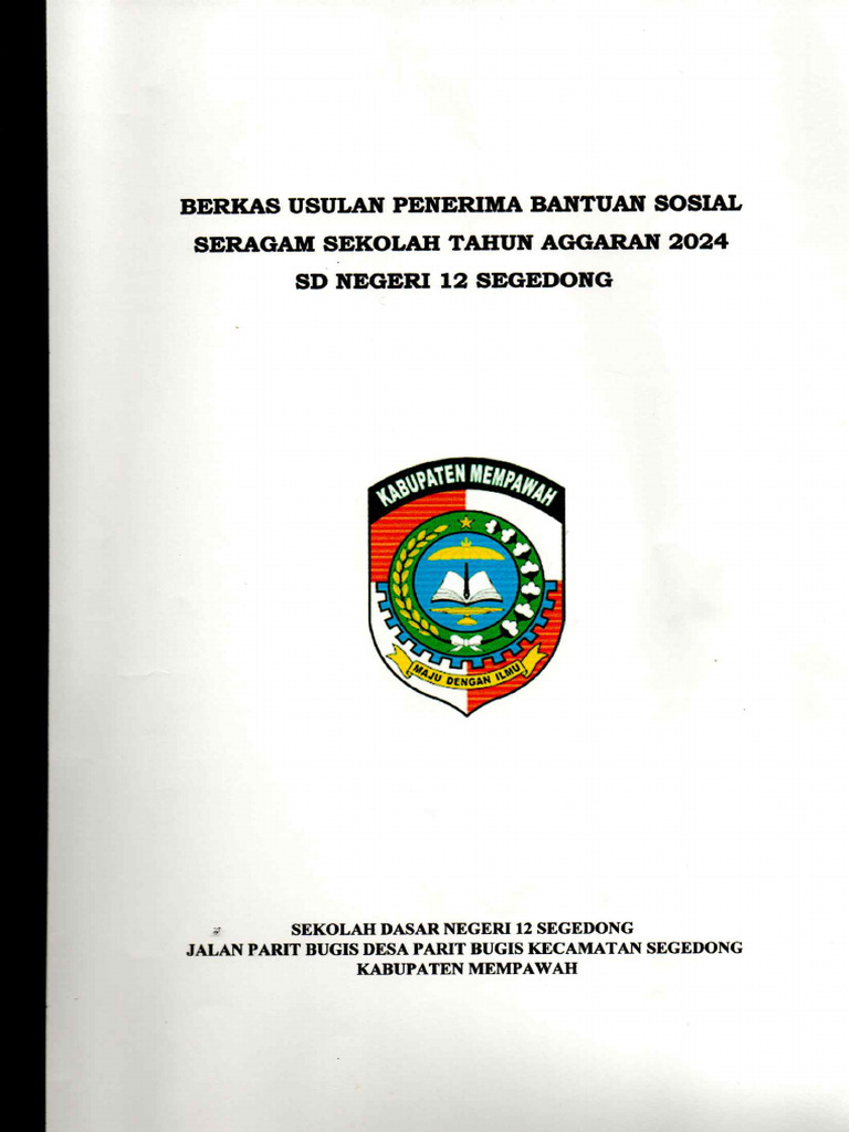 Contoh Urutan Penyusunan Bansos Seragam 2025 | PDF