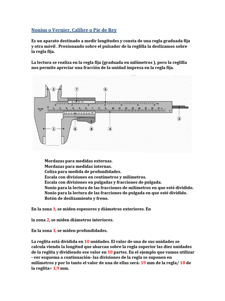Cómo usar el Calibre Vernier correctamente | PDF