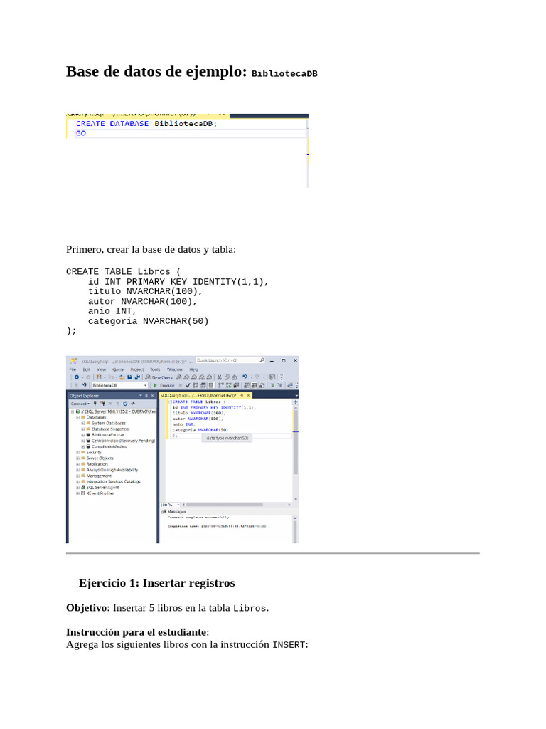 Actividad Practica SQL Server | PDF