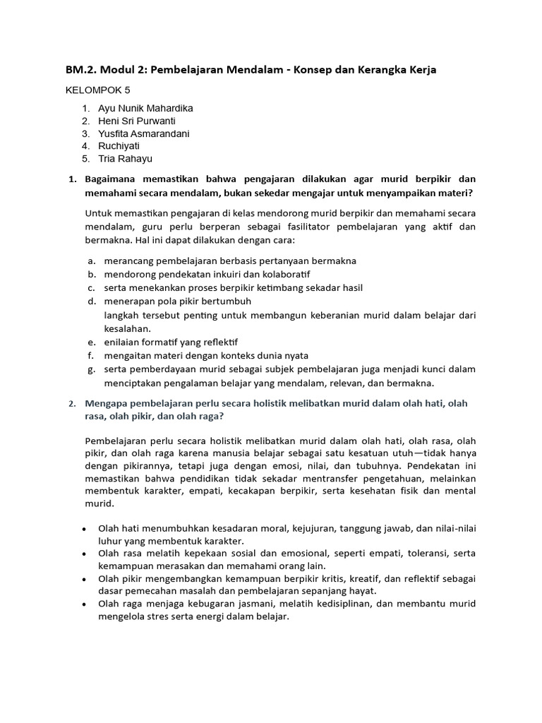 Bm 2 Modul 2 Pembelajaran Mendalam Konsep Dan Kerangka Kerja Ayu