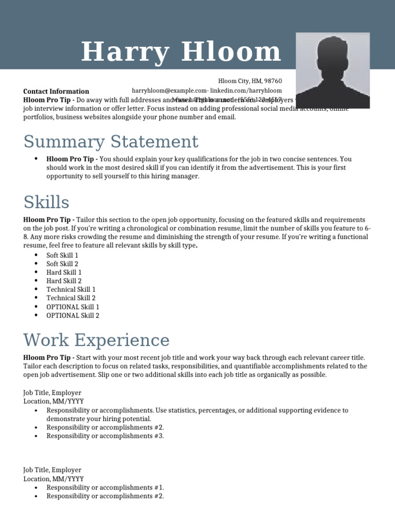 Hloom Resume Template Guide | PDF | Résumé