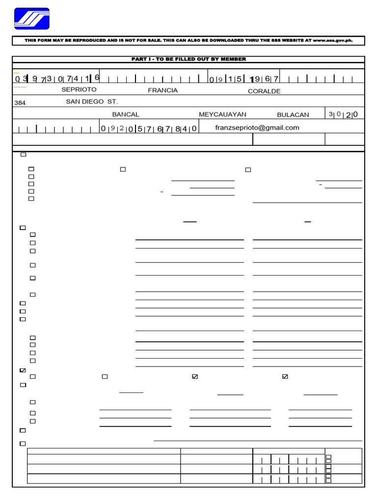 SSSForms Change Request-1 | PDF | Annulment | Identity Document