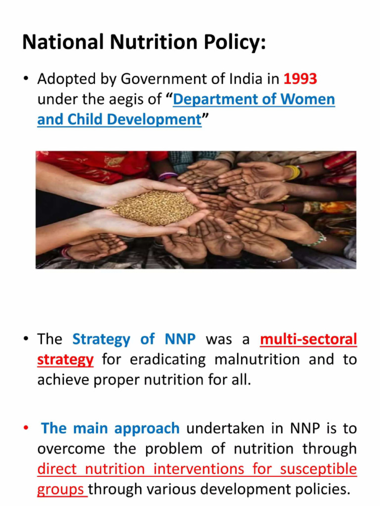 National Nutritional Policy | PDF