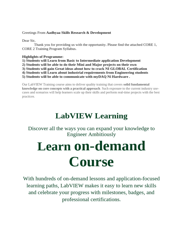 LabVIEW Core 1 Training Course | PDF | Software Development | Software ...