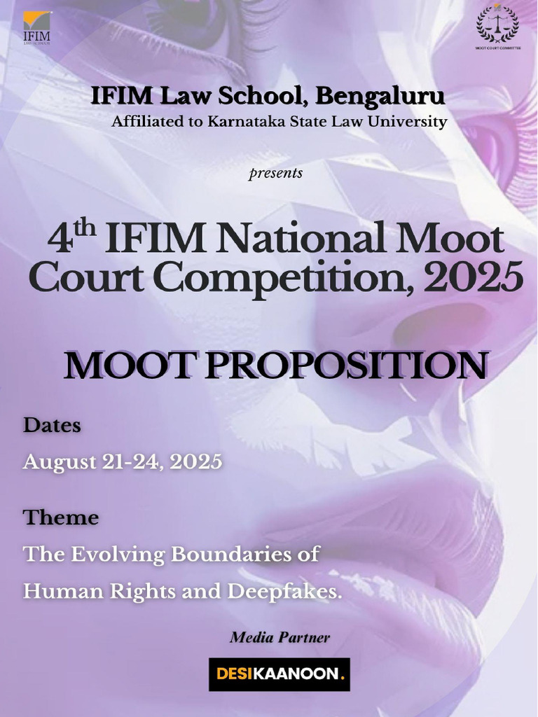 Moot Proposition 4th IFIM NMCC 2025 | PDF | Privacy | Supreme Court Of ...