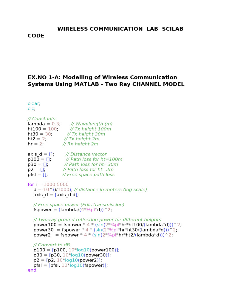 Wireless Communication Lab | PDF | Electrical Engineering | Electromagnetic Spectrum