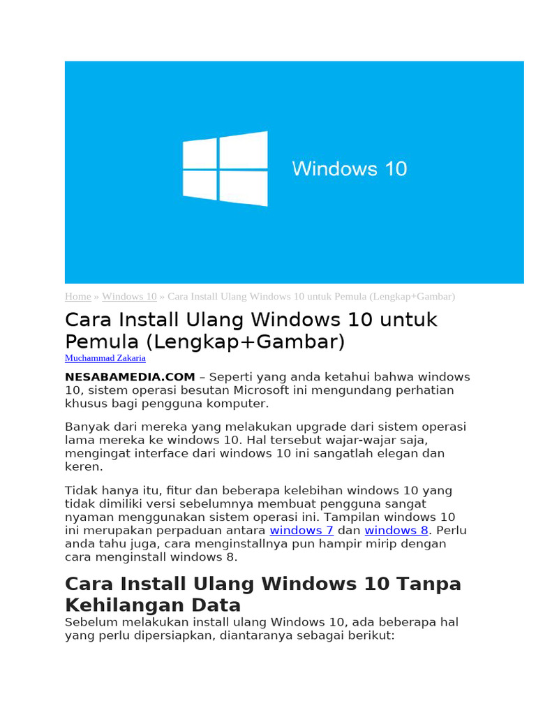 Modul Install Windows 10 Pro | PDF