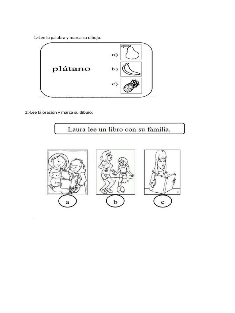 1.-Lee La Palabra y Marca Su Dibujo | PDF